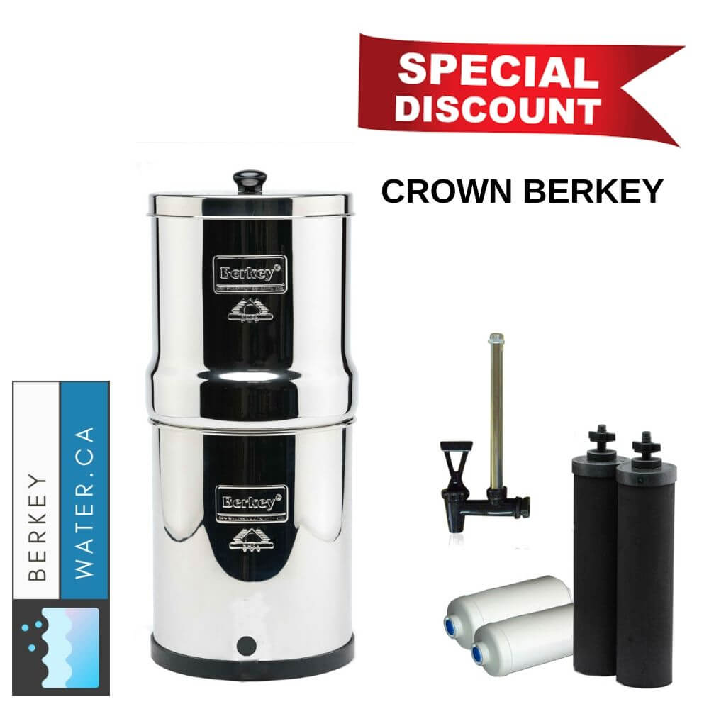Crown Berkey™ Special Set With 2 Black Elements, 2 Fluoride Filters ...